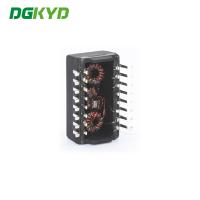 China Customized Safety 1500V AC Ethernet Transformer SMD 16 PIN 100BASE Filter with 350μH Inductance for sale