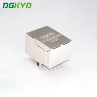 China Black Metal Shielded PBT Cat5 RJ45 Connector 8P8C Ethernet Jack with Transformer 10/100/1000Base-T for sale