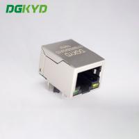 China Black Metal Shielded PBT Cat5 RJ45 Connector 8P8C Ethernet Jack with Transformer 10/100/1000Base-T for sale