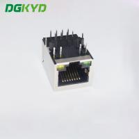 China Black Metal Shielded PBT Cat5 RJ45 Connector 8P8C Ethernet Jack with Transformer 10/100/1000Base-T for sale