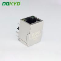 China Black Metal Shielded PBT Cat5 RJ45 Connector 8P8C Ethernet Jack with Transformer 10/100/1000Base-T for sale