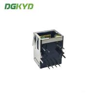 China RJ45 Single Port Female Through Hole Connector 8P8C 10/100 Base-TX with Transformer for sale