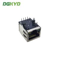China RJ45 Single Port Female Through Hole Connector 8P8C 10/100 Base-TX with Transformer for sale