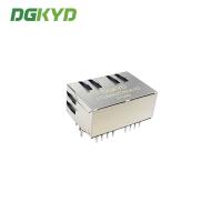 China Low Profile 1x2 Cat6 RJ45 Multiple Port Connectors DGKYD112B002DB2A1D for sale
