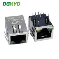 China RJ45 Single Port Female Through Hole Connector 8P8C 10/100 Base-TX with Transformer for sale