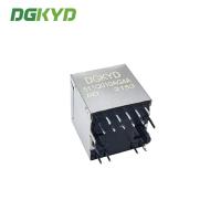 China Single Port 180° RJ45 Modular Connector with Gigabit Ethernet Filter - 10P8C 350μH Inductance for sale