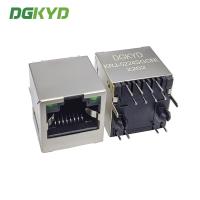 China KRJ-5224SGGNL 180 Degree 8P8C RJ45 Modular Connector Single Port Without Transformer with LED for sale