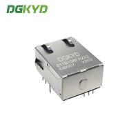 China DGKYD811B198FA2A2DB Single Port TAB UP RJ45 Modular Jack with Transformer - 10/100 BASE-T/TX, 8 Terminals, LED Indicators for sale