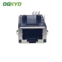 China DGKYD811B198FA2A2DB Single Port TAB UP RJ45 Modular Jack with Transformer - 10/100 BASE-T/TX, 8 Terminals, LED Indicators for sale