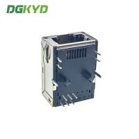 China DGKYD811B198FA2A2DB Single Port TAB UP RJ45 Modular Jack with Transformer - 10/100 BASE-T/TX, 8 Terminals, LED Indicators for sale