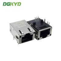 China DGKYD811B198FA2A2DB Single Port TAB UP RJ45 Modular Jack with Transformer - 10/100 BASE-T/TX, 8 Terminals, LED Indicators for sale