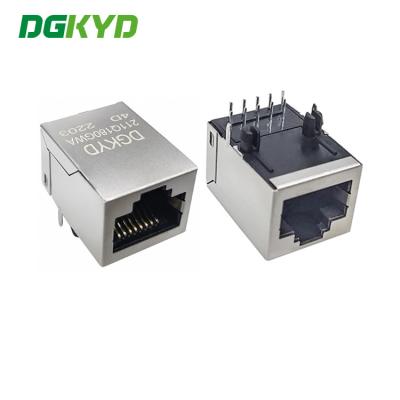 China DGKYD RJ45 Single Port Connector with Transformer 10Pin 1000Base-T Through Hole for sale
