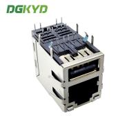 China DGKYD RJ45 USB Connector 100M Ethernet Port with PBT Housing - 8 Terminals, UL94V-0 Certified for sale