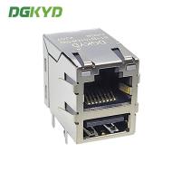 China DGKYD RJ45 USB Connector 100M Ethernet Port with PBT Housing - 8 Terminals, UL94V-0 Certified for sale