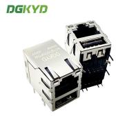 China DGKYD RJ45 USB Connector 100M Ethernet Port with PBT Housing - 8 Terminals, UL94V-0 Certified for sale
