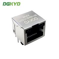 China DGKYD561188AB1A1DY1 Single Port Tab Up 8P8C Shielded RJ45 Ethernet Socket with LED - 10/100/1000 BASE-T/TX Performance for sale