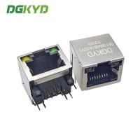 China DGKYD561188AB1A1DY1 Single Port Tab Up 8P8C Shielded RJ45 Ethernet Socket with LED - 10/100/1000 BASE-T/TX Performance for sale