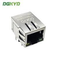 China Right Angle PCB Mount RJ45 Modular Jack with Transformer 10/100/1000BASE-T Single Port 8P8C Shielded for sale