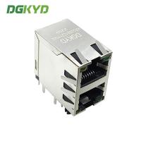 China KRJ-5921S21YGNL 2X1 Port RJ45 Modular Jack with LED 8P8C Shielded Connector for sale