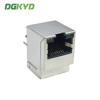 China 30U 180 Degree RJ45 Modular Jack 10P8C With Notch Connector for sale