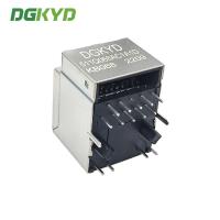 China 30U 180 Degree RJ45 Modular Jack 10P8C With Notch Connector for sale