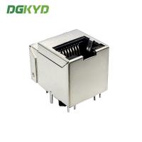 China 30U 180 Degree RJ45 Modular Jack 10P8C With Notch Connector for sale