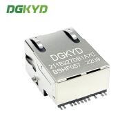 China DGKYD 7-Pin SMD RJ45 Network Connector with LCP Housing, 100Ω Impedance, 265°C Soldering for sale