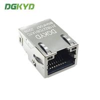 China DGKYD 7-Pin SMD RJ45 Network Connector with LCP Housing, 100Ω Impedance, 265°C Soldering for sale