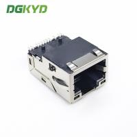 China DGKYD 7-Pin SMD RJ45 Network Connector with LCP Housing, 100Ω Impedance, 265°C Soldering for sale