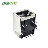 China DGKYD59211118AB2A3DY1027 PA46 Housing 21.15mm RJ45 Modular Jack 8P10C With LED Indicators for sale