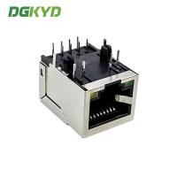 China DGKYD59211118AB2A3DY1027 PA46 Housing 21.15mm RJ45 Modular Jack 8P10C With LED Indicators for sale