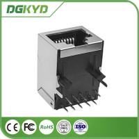 China Single Port RJ45 Magnetic Jack 10 100 1000 Base T 10P8C Without LED Through Hole for sale
