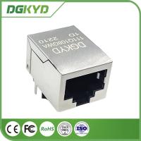 China Single Port RJ45 Magnetic Jack 10 100 1000 Base T 10P8C Without LED Through Hole for sale