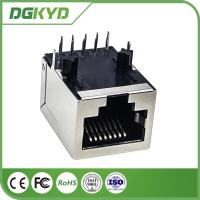 China Single Port RJ45 Magnetic Jack 10 100 1000 Base T 10P8C Without LED Through Hole for sale