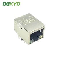 China Single Port RJ45 Gigabit Ethernet Connector 10P8C Magnetic Jack with LED 1000BASE-T for sale