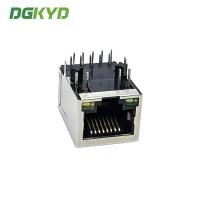 China Single Port RJ45 Gigabit Ethernet Connector 10P8C Magnetic Jack with LED 1000BASE-T for sale