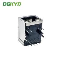 China Single Port RJ45 Gigabit Ethernet Connector 10P8C Magnetic Jack with LED 1000BASE-T for sale