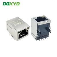 China DGKYD Gigabit Single Port Cat6 RJ45 Modular Jack with LED 10P8C PCB Jack 1000BASE-T for sale