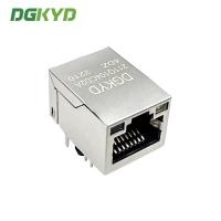 China DGKYD Gigabit Single Port Cat6 RJ45 Modular Jack with LED 10P8C PCB Jack 1000BASE-T for sale