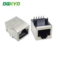 China RJ45 Single Port Ethernet Jack 90 Degree Right Angle Connector 10/100/1000BASE-T Shielded for sale