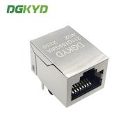 China RJ45 Single Port Ethernet Jack 90 Degree Right Angle Connector 10/100/1000BASE-T Shielded for sale
