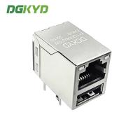 China RJ45 USB Gigabit Integrated Filter Connector with 1500V Hi-pot and 350μH OCL for 10/100/1000 BASE-T Networks for sale