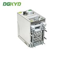 China DGKYD 5921 Series 2x1 Port RJ45 Modular Jack 8P8C Network Socket with LED Shielded for sale