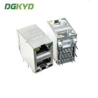 China DGKYD 5921 Series 2x1 Port RJ45 Modular Jack 8P8C Network Socket with LED Shielded for sale