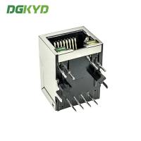 China 1X1 Single Port RJ45 100M Connector Ethernet Transformer 8P8C Network Socket With Shield And Light for sale