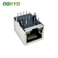 China 1X1 Single Port RJ45 100M Connector Ethernet Transformer 8P8C Network Socket With Shield And Light for sale