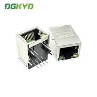 China 1X1 Single Port RJ45 100M Connector Ethernet Transformer 8P8C Network Socket With Shield And Light for sale