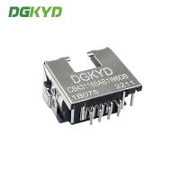 China DGKYDCB431188AB7WA6DB1075 4.3 Sink Board RJ45 Socket Connector with LED Shield 8-Position 1000BASE-T for sale