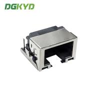 China DGKYDCB431188AB7WA6DB1075 4.3 Sink Board RJ45 Socket Connector with LED Shield 8-Position 1000BASE-T for sale