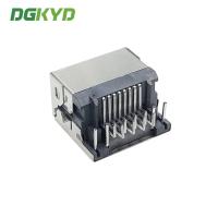 China DGKYDCB431188AB7WA6DB1075 4.3 Sink Board RJ45 Socket Connector with LED Shield 8-Position 1000BASE-T for sale